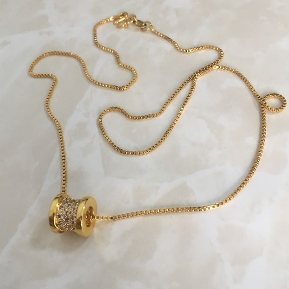 Jewelry | Womens 24k Solid Gold Diamond Spring Necklace 486g | Poshmark